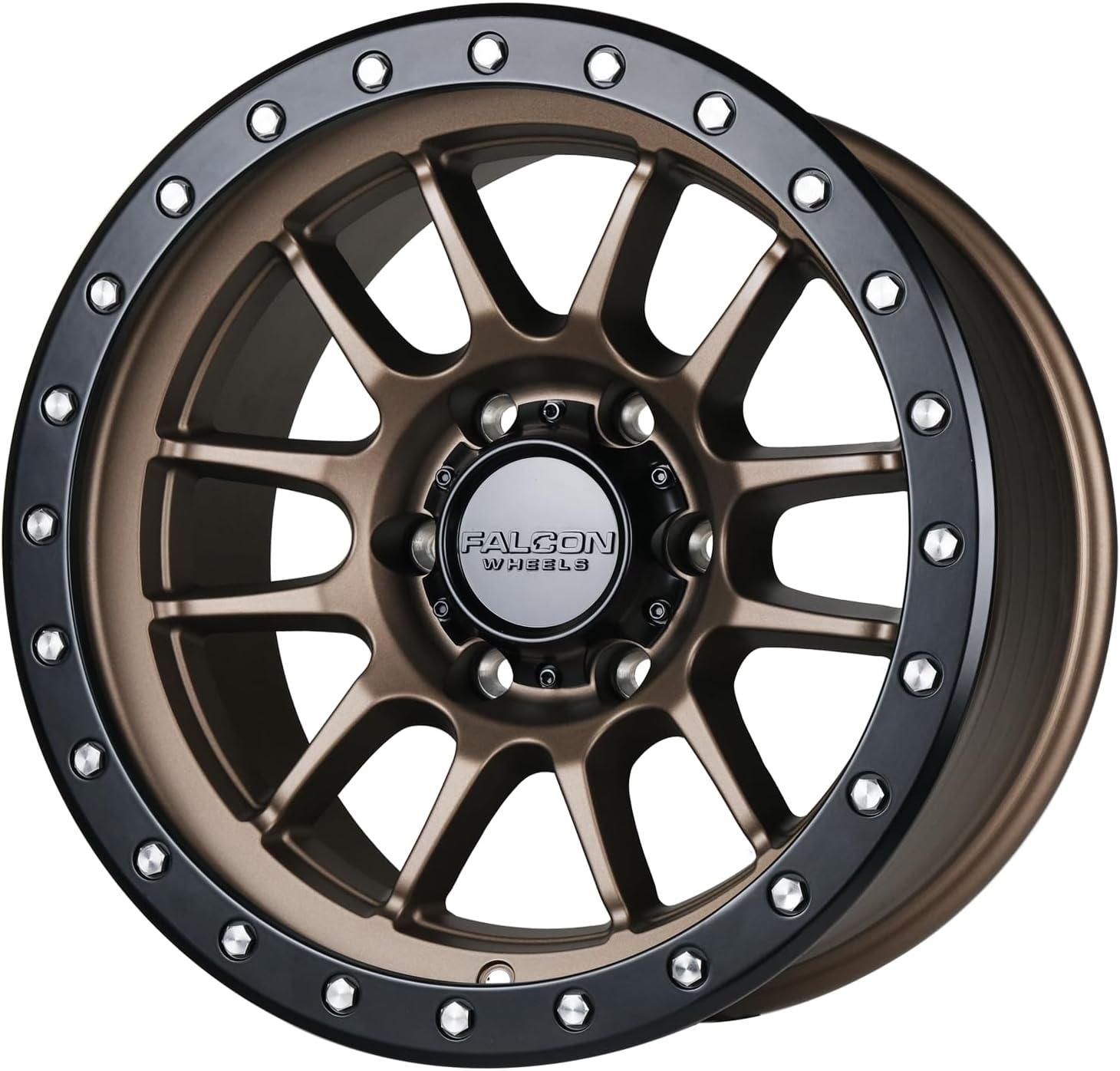 Amazon.com: Falcon Off-road Wheels T7 17x9 ET 0mm Offset 6x139.7 6x5.5 ...