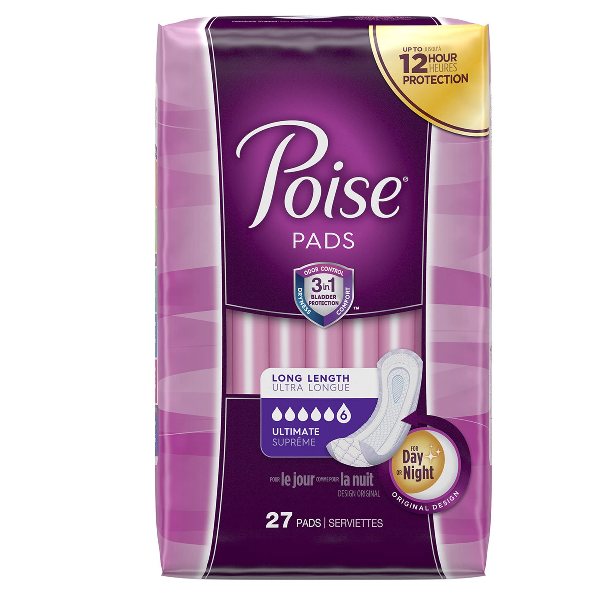 Snapklik.com : Poise Ultimate Long Pads,27 Count