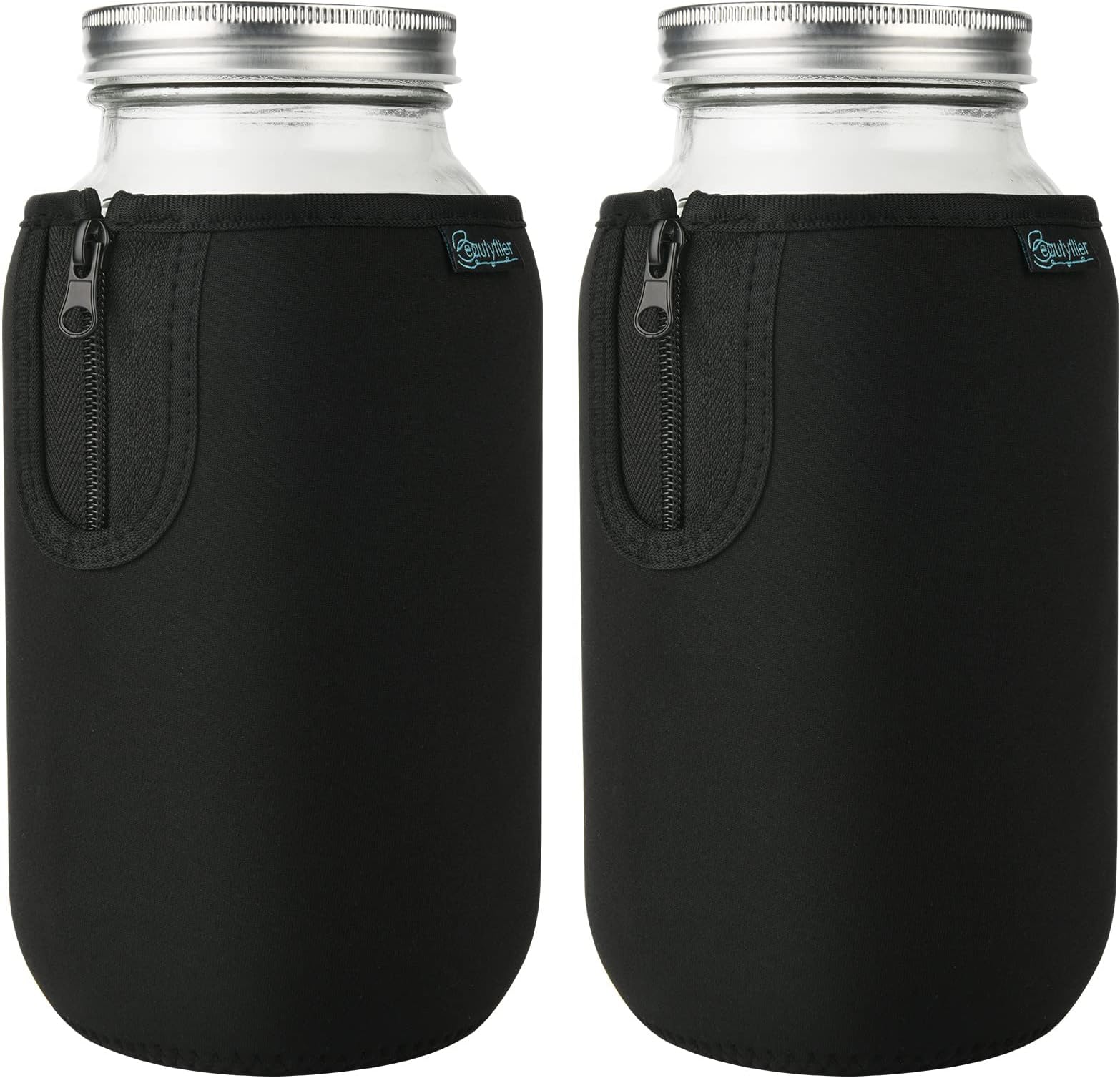 Amazon.com: Xumbtvs 32oz Wide Mouth Mason Jar Sleeve, 4 Pcs Insulated ...