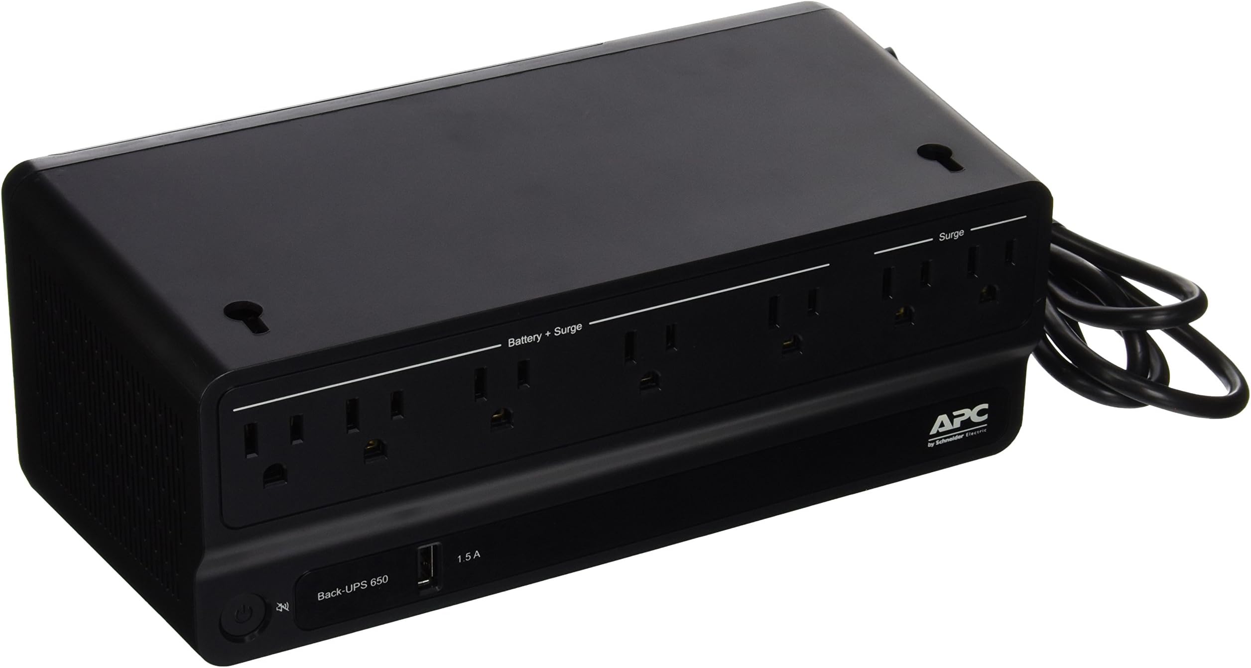 Amazon.com: APC 2259351 Back-UPS 650 Battery Backup and Surge Protector ...