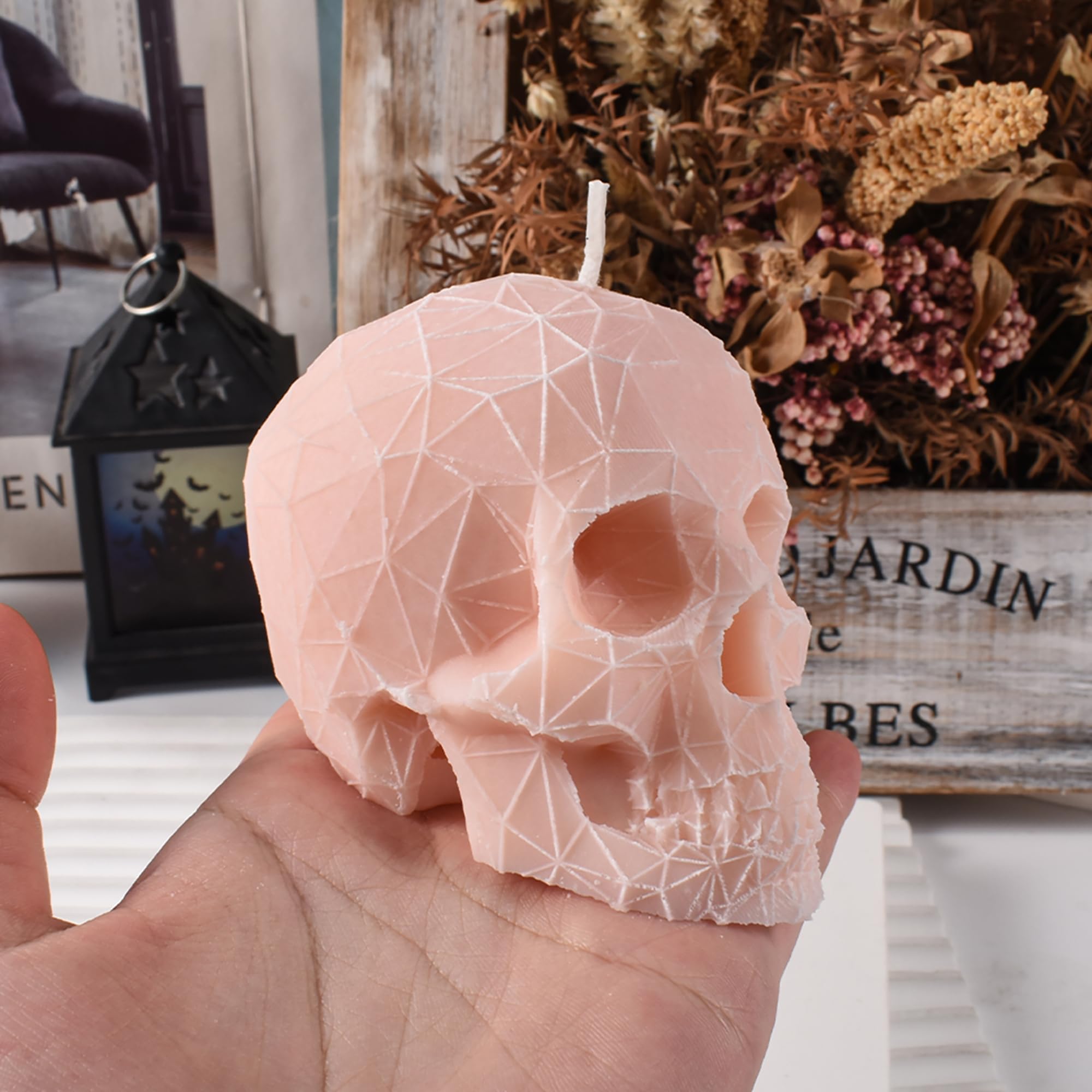 Snapklik.com : Skull Head Candle Mold - Resin Casting Silicone Molds ...