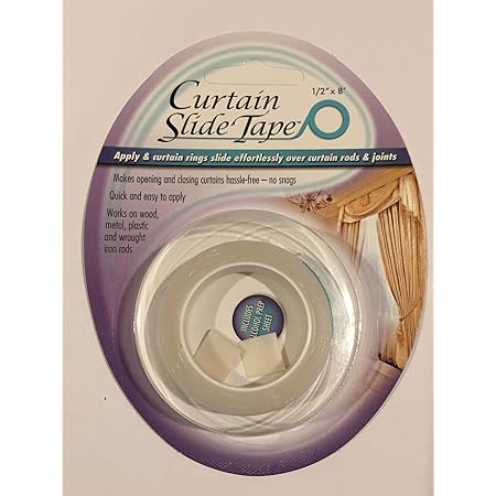 Curtain Slide Tape 1/2 Inch X 8 Feet : Home & Kitchen