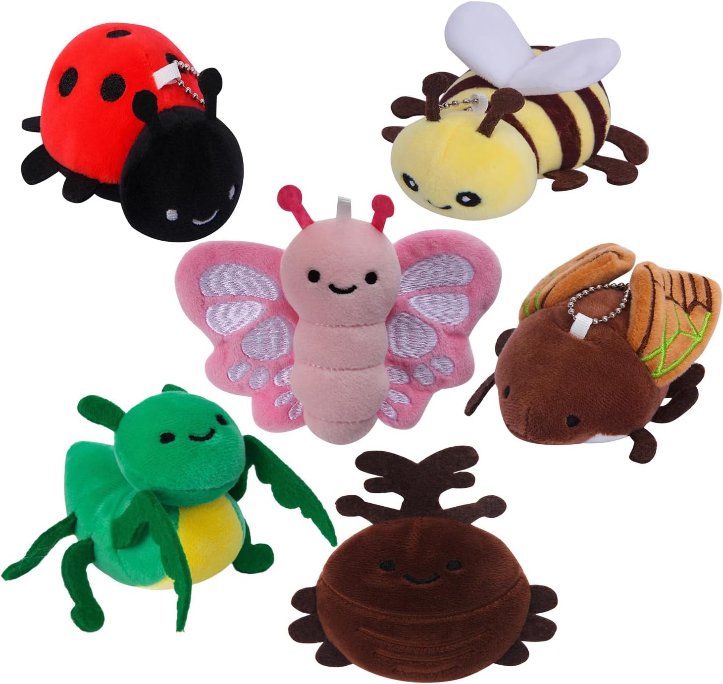 Amazon.com: 6PCS Plush Realistic Insect Beetle Cicada Atlas Bee Mantis ...