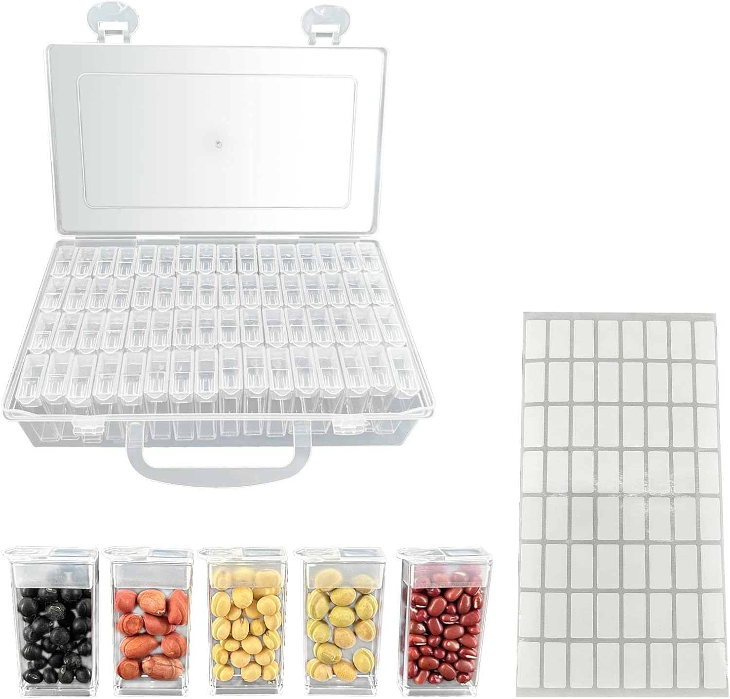 Amazon.com: 64 Slots Plastic Seed Storage Box,Seed Storage Organizer ...