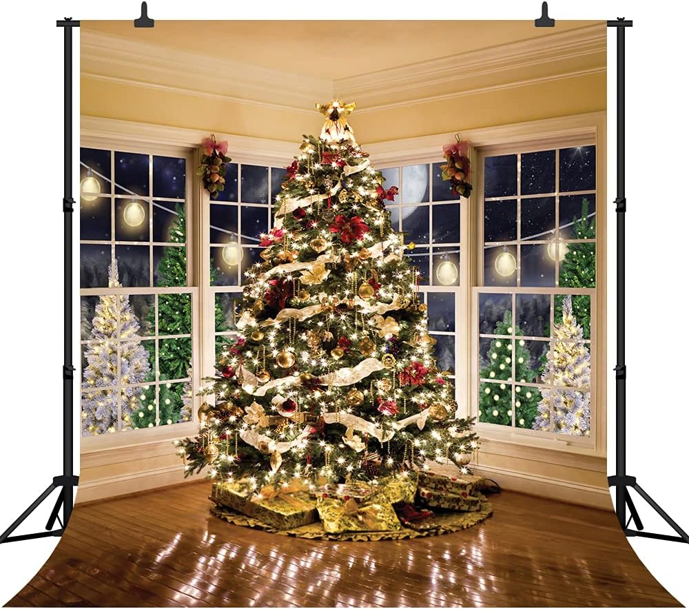 Amazon.com : CapiSco 10x10FT Christmas Night Photography Backdrop ...