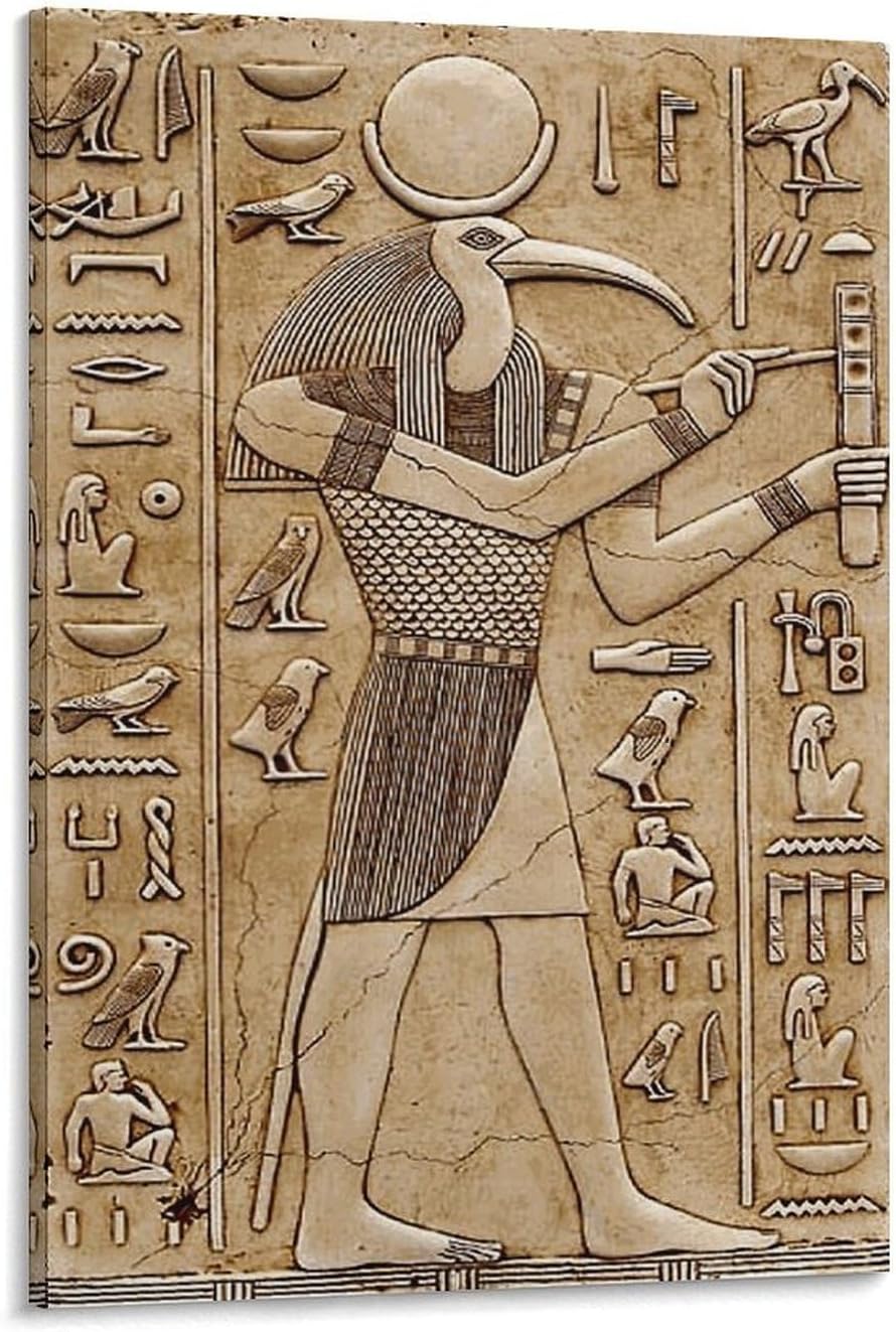 Amazon.com: GERRIT Ancient Egyptian God Thoth Posters Egyptian Mural ...
