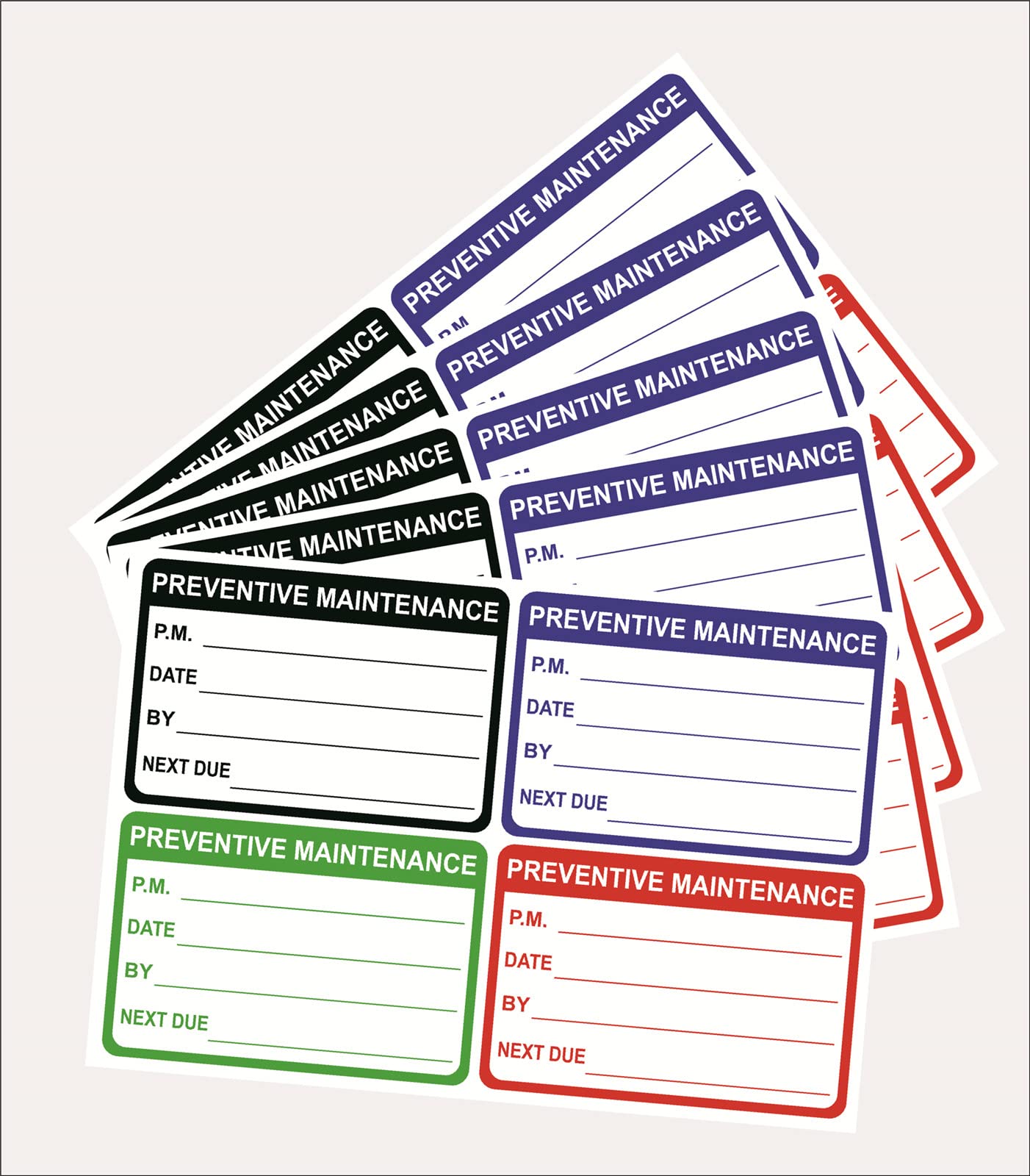 Amazon.com: Maintenance Stickers, MeshaKippa 2x3 inch 200pcs Colored ...