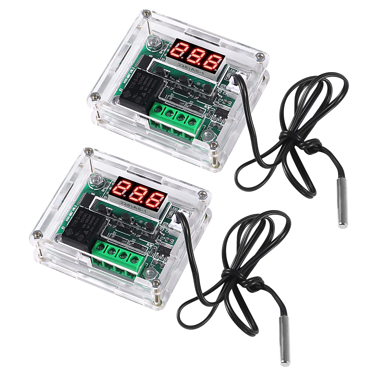 Snapklik.com : ALMOCN 2PCS W1209 DC Digital Temperature Controller Board 12V