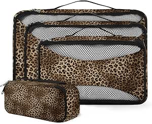Amazon.com: Animal Leopard Skin 4 Piece Packing Travel Organizer Cubes ...