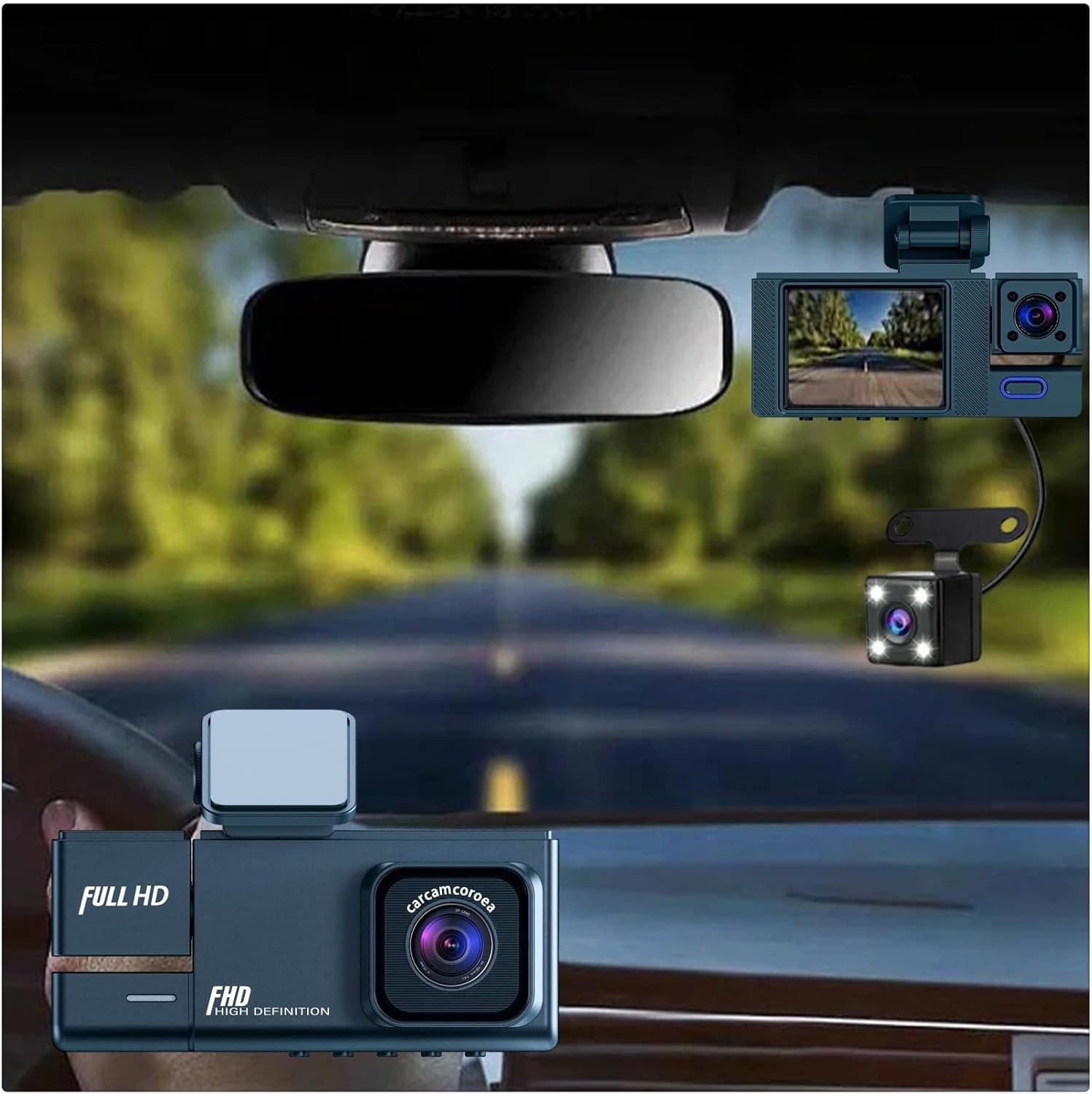 Amazon.com: Smart Dash Cam 2 Inch Display, Dash Cam Front and Rear ...