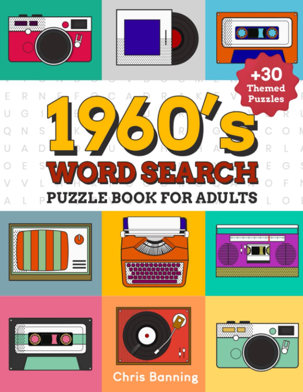 1960s Word Search Puzzle Book For Adults: Amazon.co.uk: Banning, Chris ...
