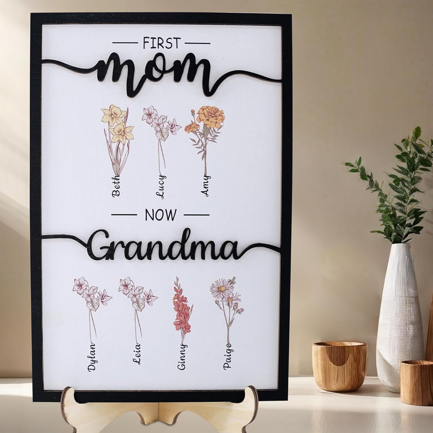 Amazon.com: First Mom Now Grandma Mothers Day Custom Plaque ...