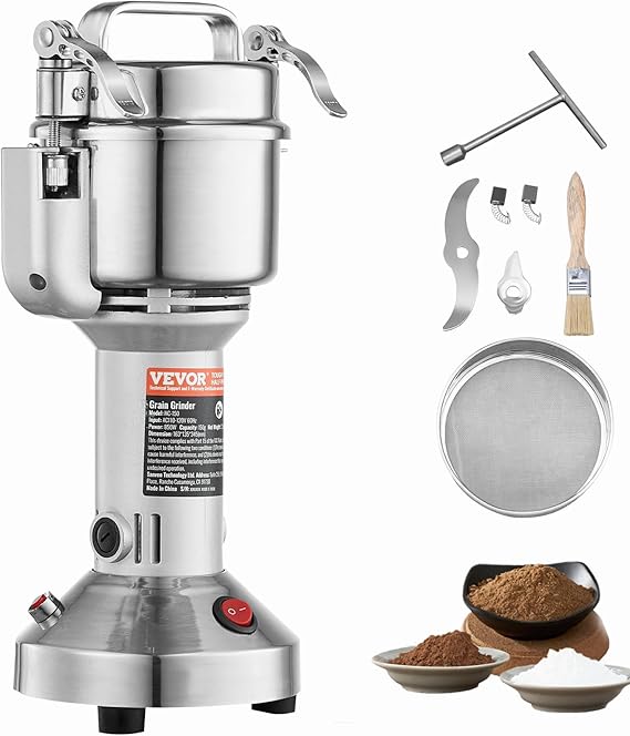 Amazon.com: VEVOR 150g Electric Grain Mill Grinder, High Speed 850W ...