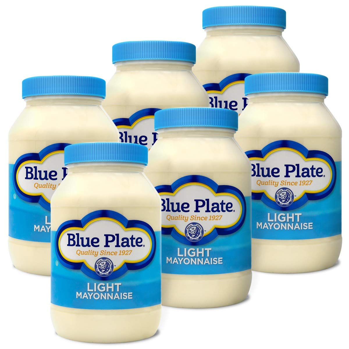 Amazon.com : Blue Plate Light Mayonnaise, 30 Ounce Jar, 6 Count ...