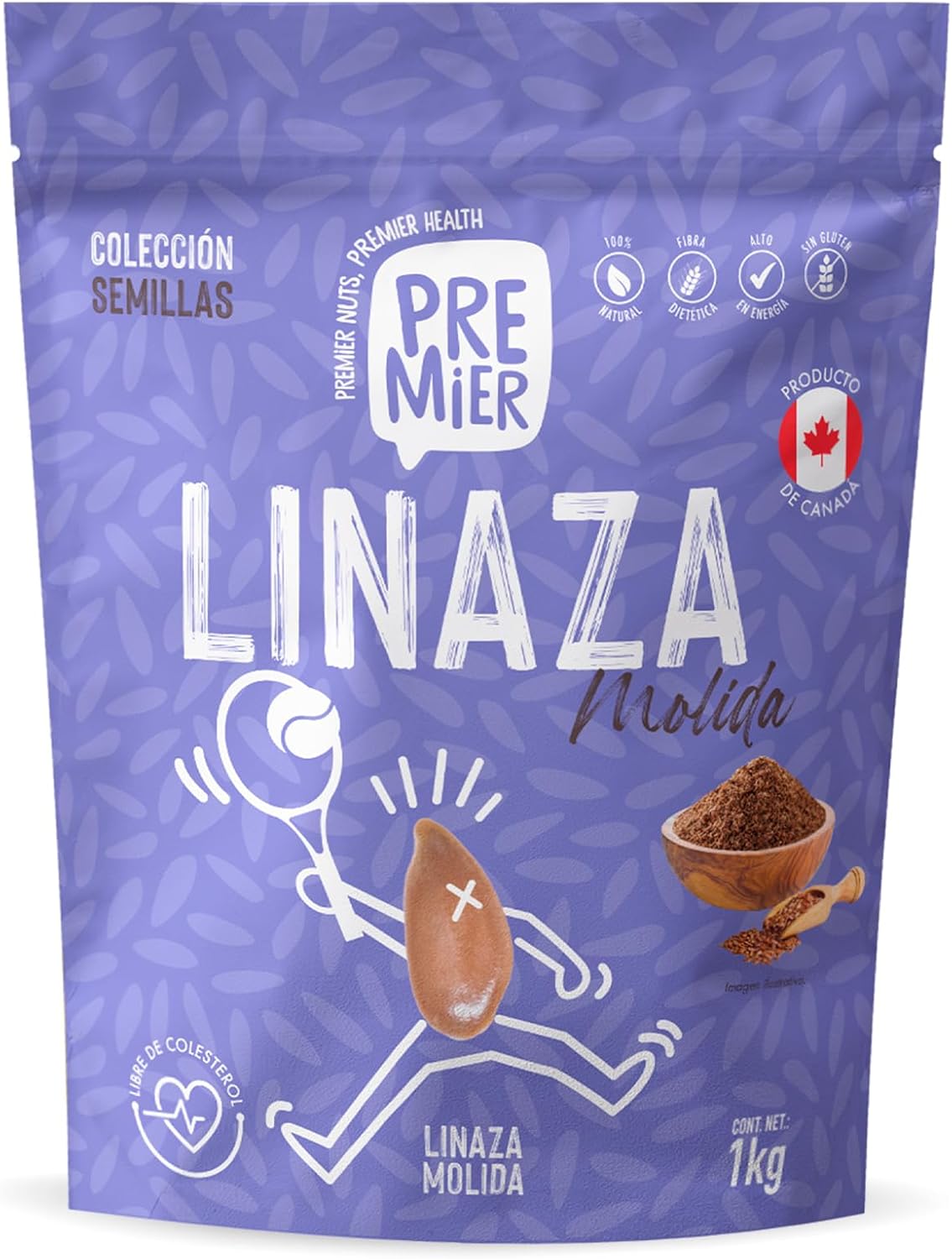 GRUPO PREMIER | Linaza Molida - 1kg | Semilla con Alto Contenido en ...