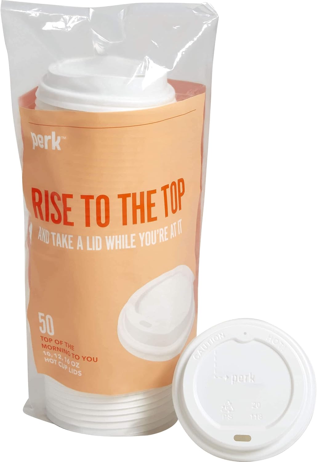 Amazon.com : Perk PLASTIC HOT CUP LIDS, FITS 10 OZ, 12 OZ, 16 OZ CUPS ...