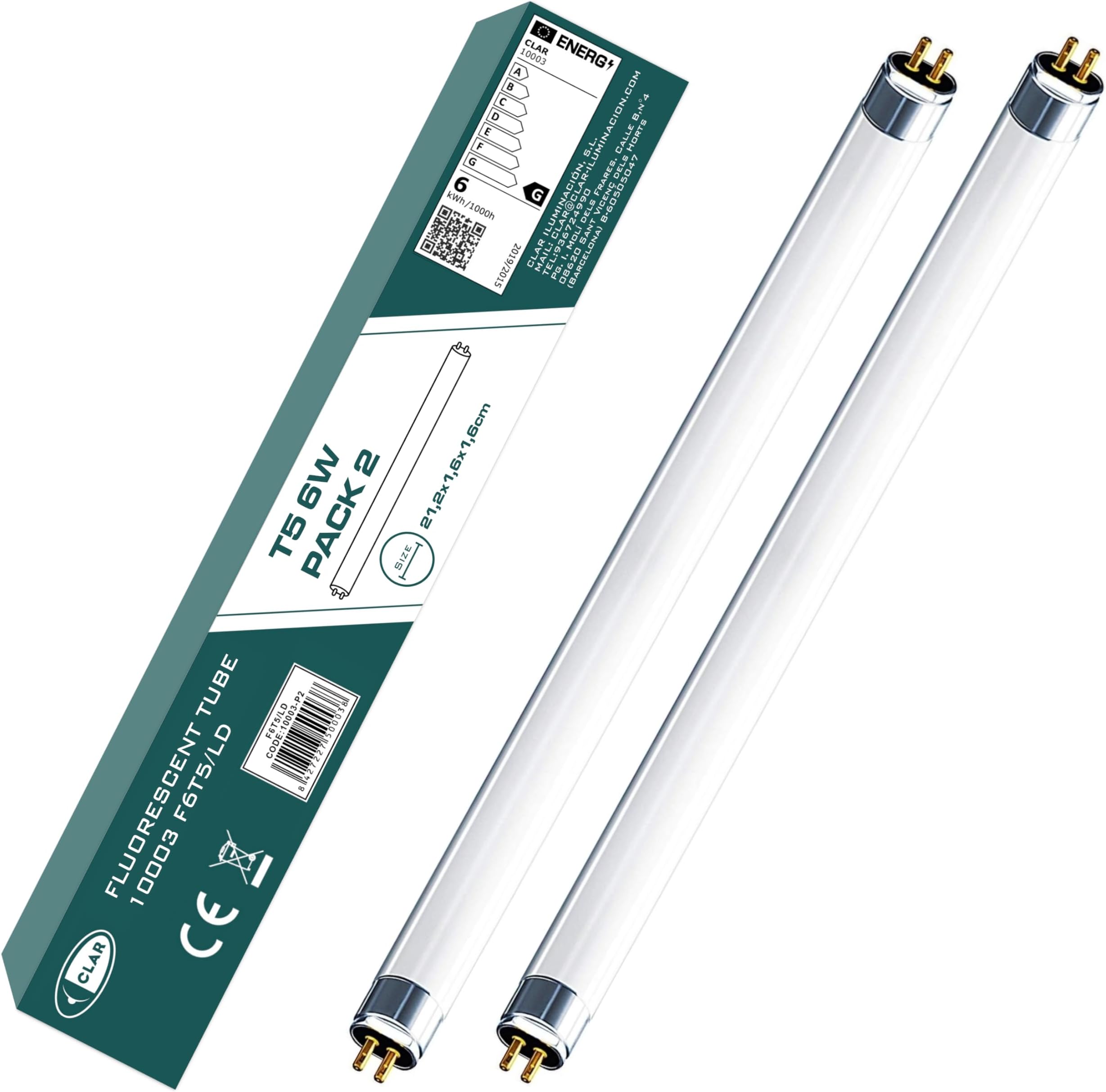 CLAR - Tube Fluorescent T5 6W, Tube Néon, Lampade Fluorescenti ...