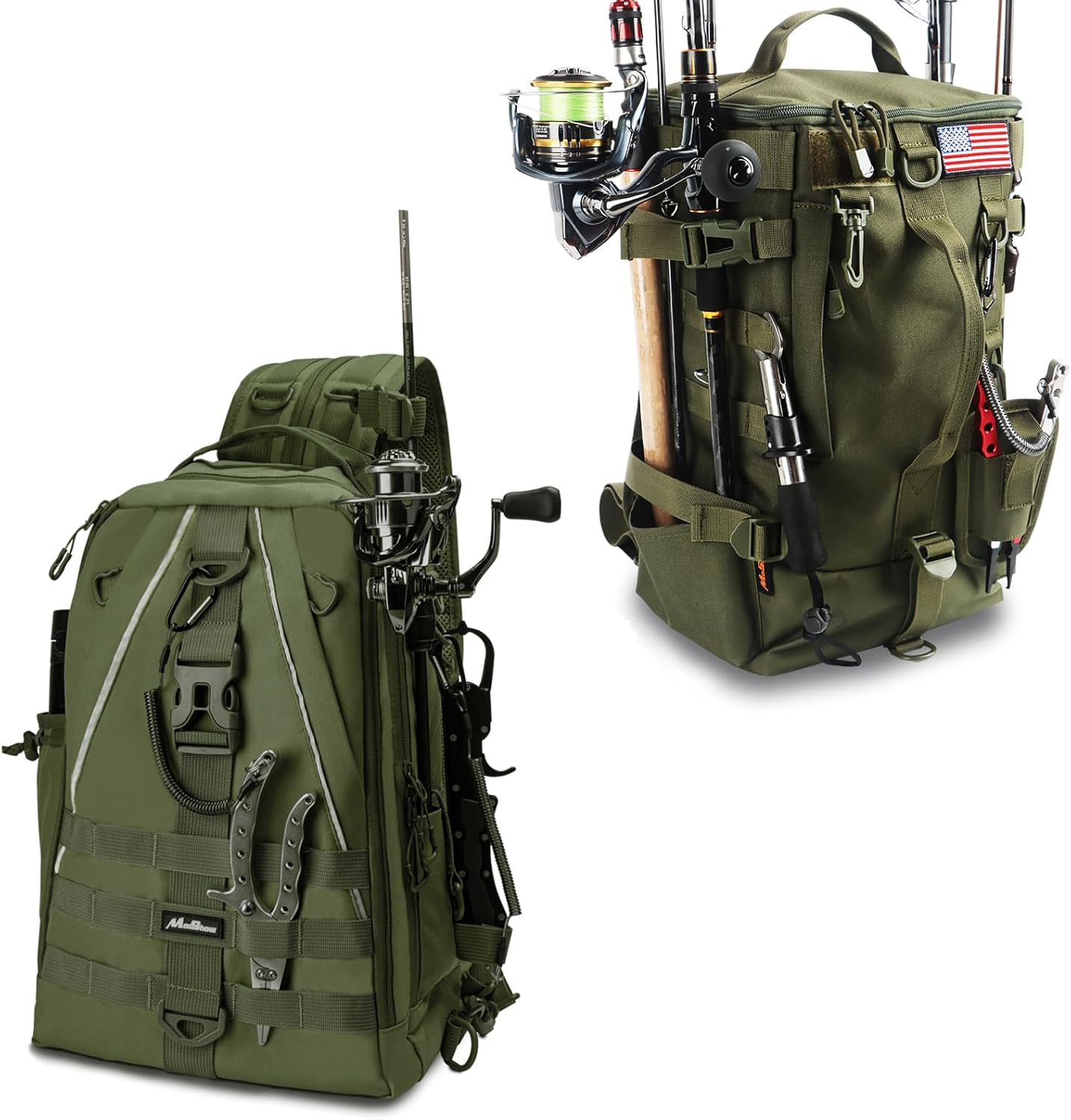 Amazon.com: MoiShow Fishing Backpack Tackle Bag - Fishing Bag,Fishing ...