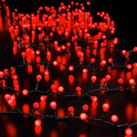 Noma Red Berry Lights : Decor 360 LED Close Spacing 3cm : Indoor ...