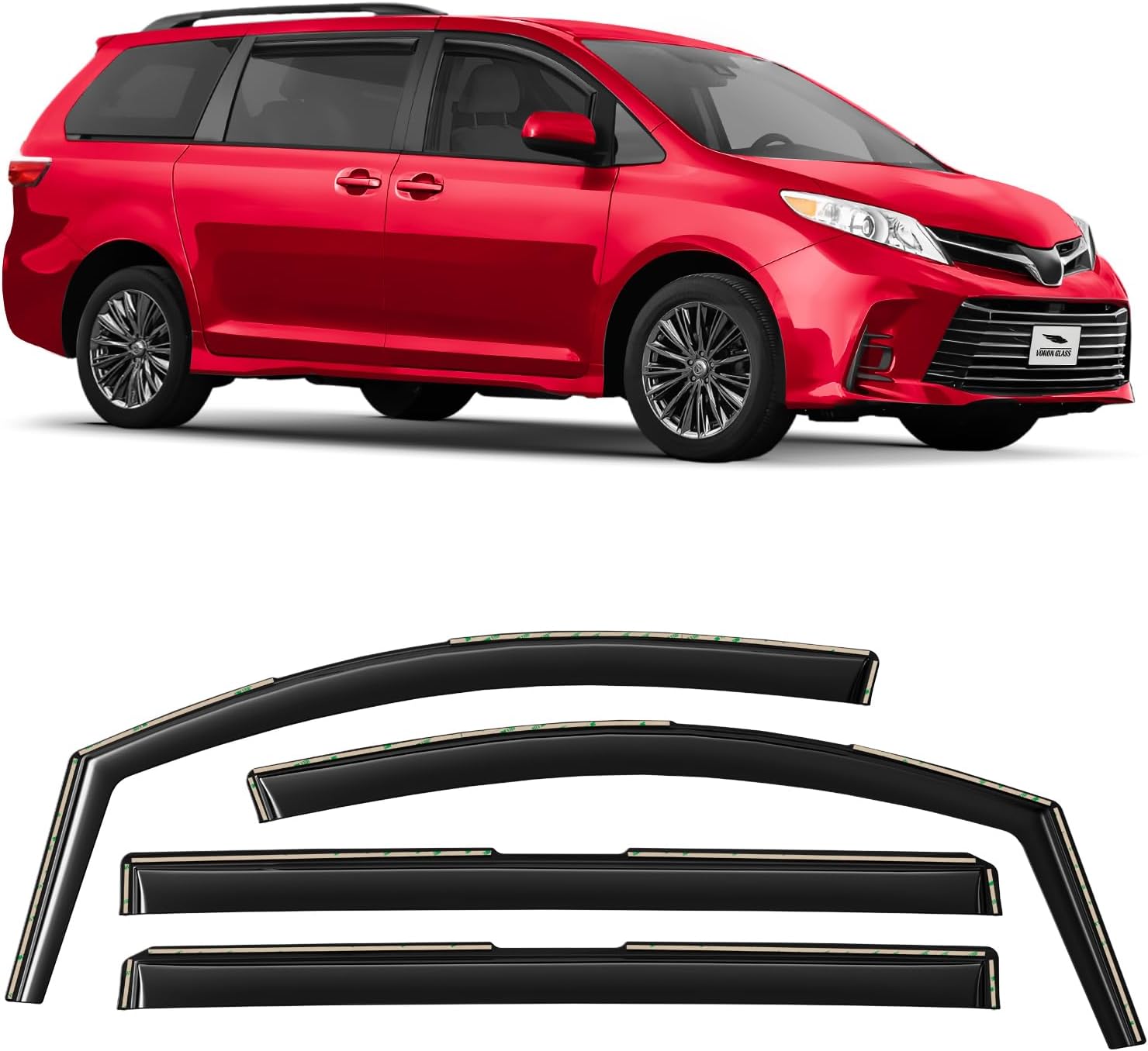 Amazon.com: Fits for Toyota Sienna 2011-2019 Acrylic Safe Smoke Window ...