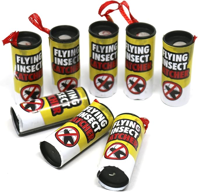 8 x fiXte Flying Insect Catcher Catchers Fly Wasp Sticky Tape Fly Paper ...