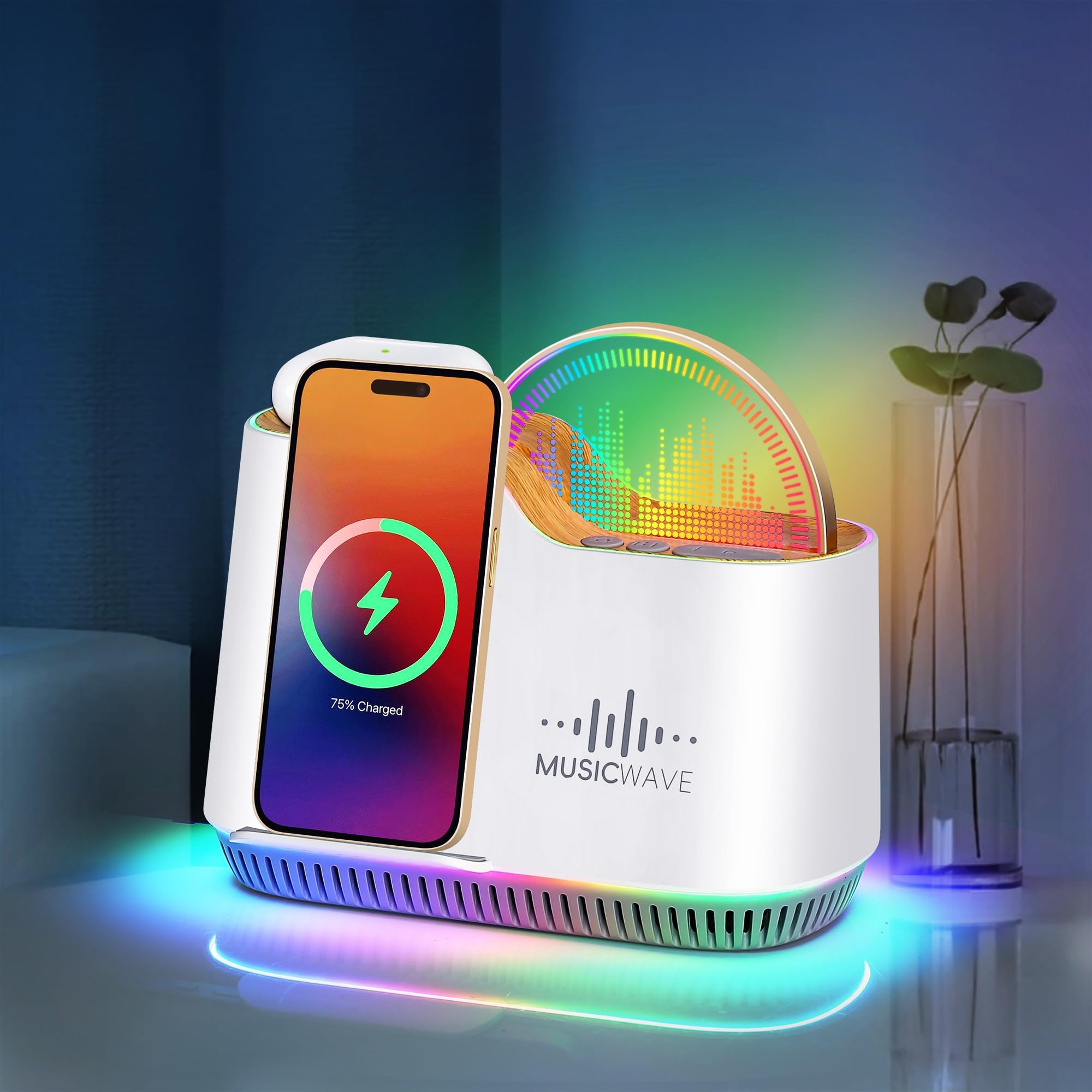 Amazon.com: doopo Bluetooth Speaker with Night Lights, 15W Wireless ...