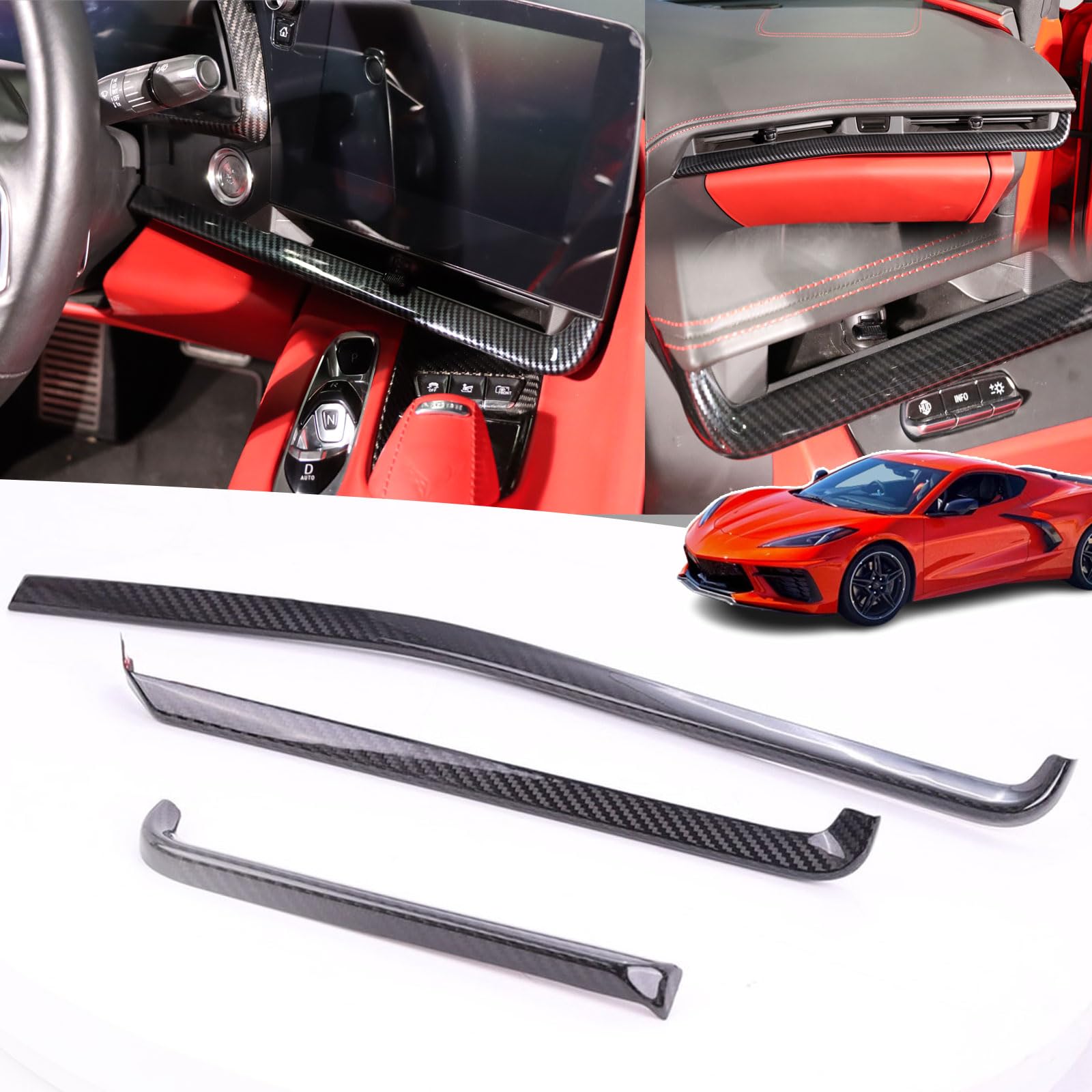 Snapklik.com : Etesan Real Carbon Fiber Interior Center Control ...