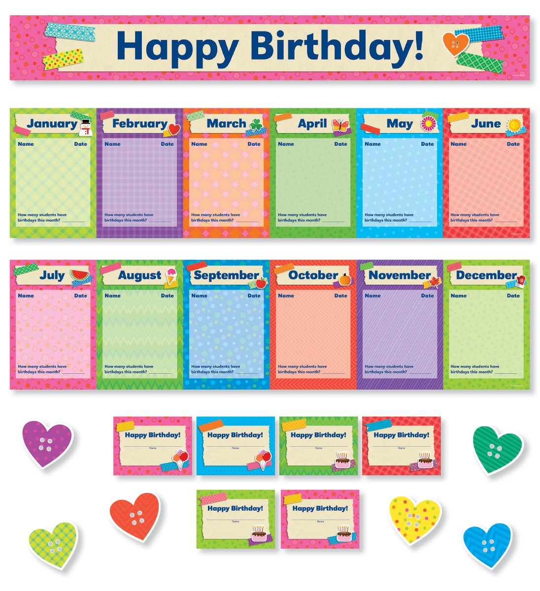 Tape It Up! Birthdays Mini Bulletin Board : Buy Online at Best Price in ...