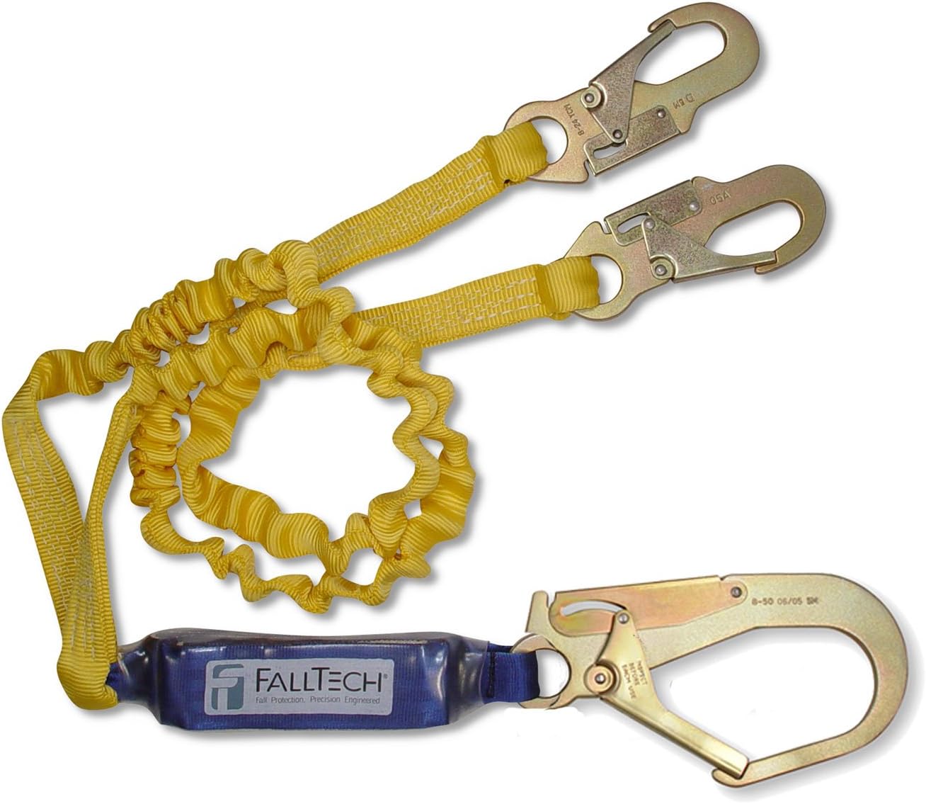 FallTech 7256EL3 ClearPack 6-Foot Shock Absorbing Lanyard with Rebar ...