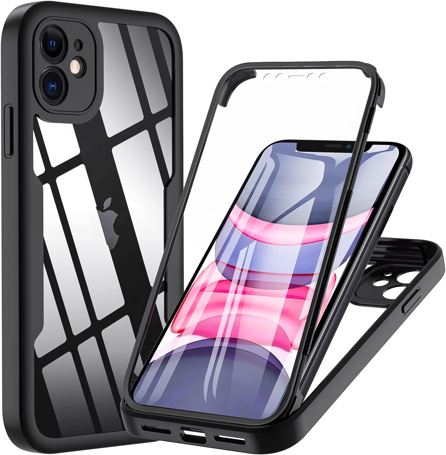OWKEY for iPhone 11 Case 6.1 inch, 360 Degree Full Body Protective ...