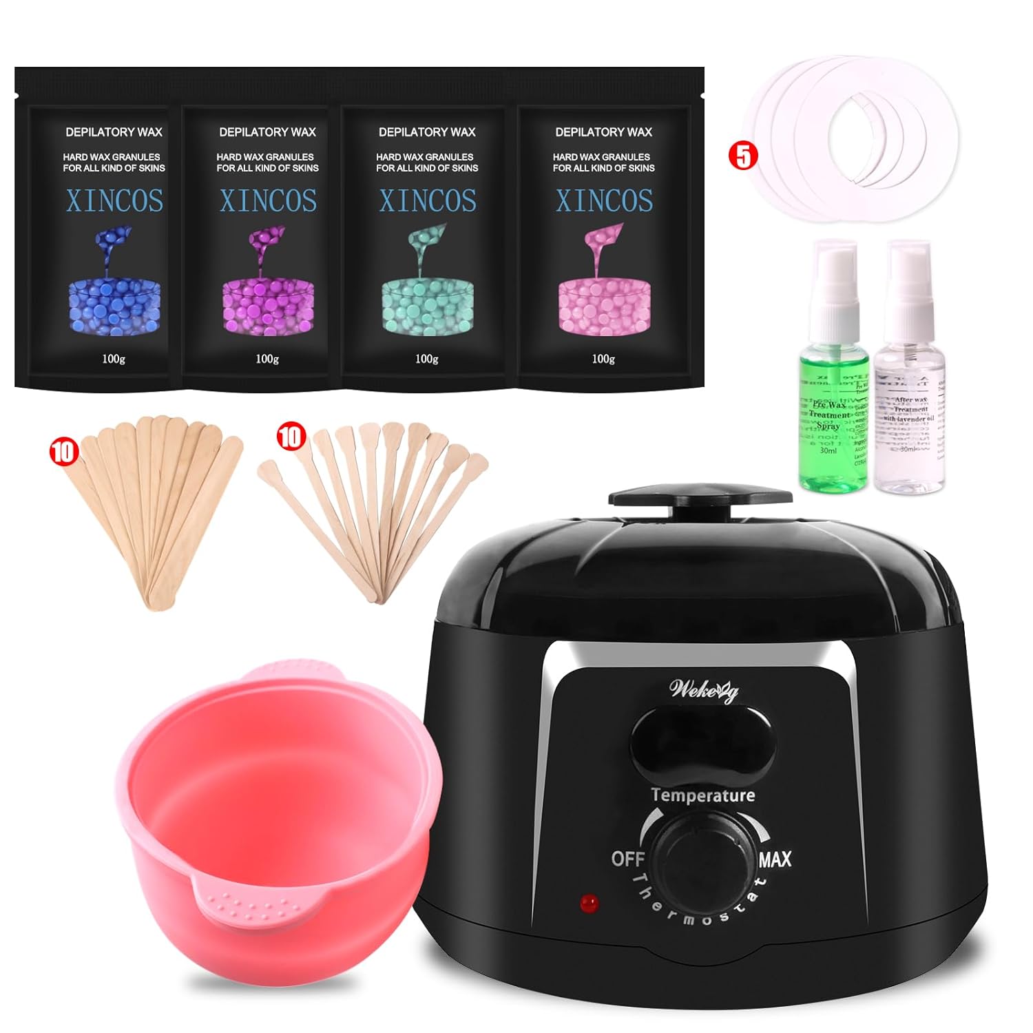 Amazon.com : Wax Kit for Hair Removal: Digital Waxing Hot Melts Warmer ...