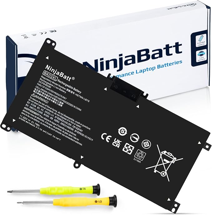 Amazon.com: NinjaBatt BK03XL Battery for HP Pavilion X360 14-BA000 14M ...