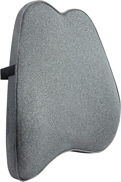 Amazon.com: Amazon Basics Memory Foam Lumbar Back Support Pillow - Gray ...