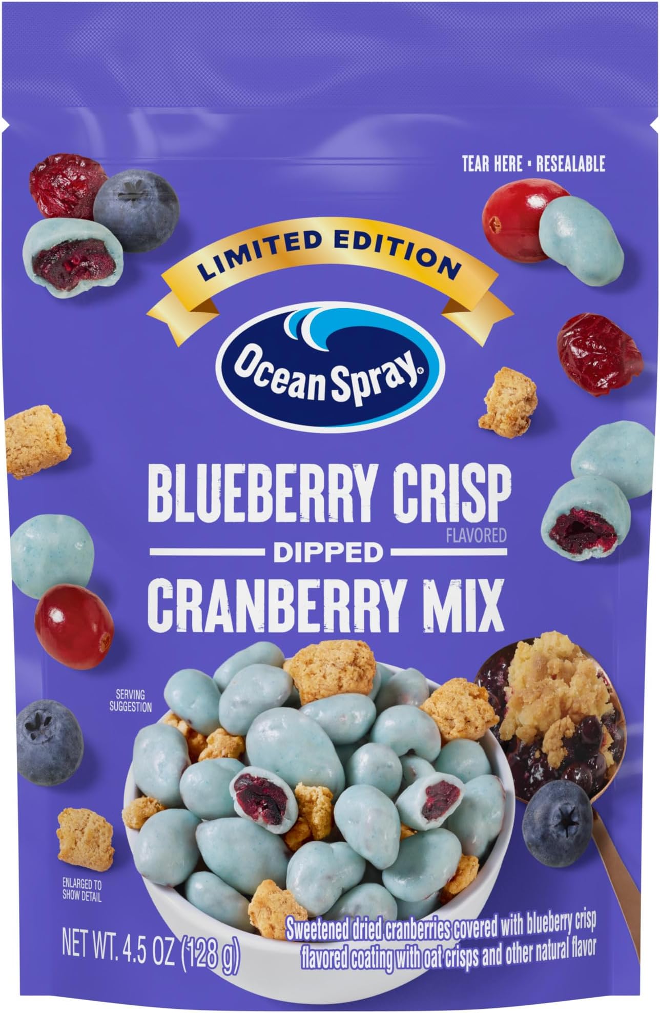 Amazon.com: Ocean Spray Blueberry Crisp Dipped Cranberry Mix, Blueberry ...