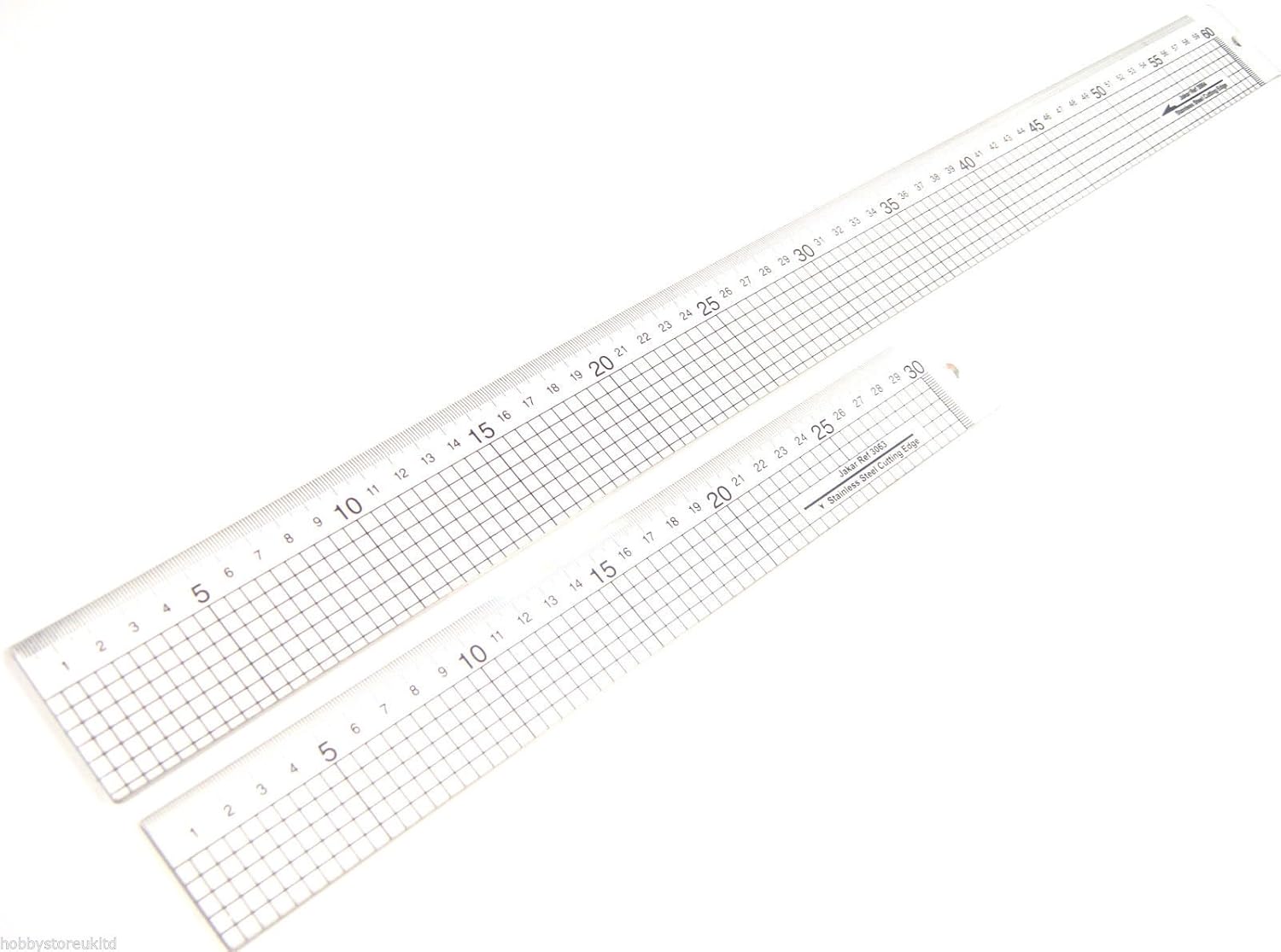 Clear Acrylic Cutting Ruler with Steel Edge Stripe Jakar 30cm Rule ...