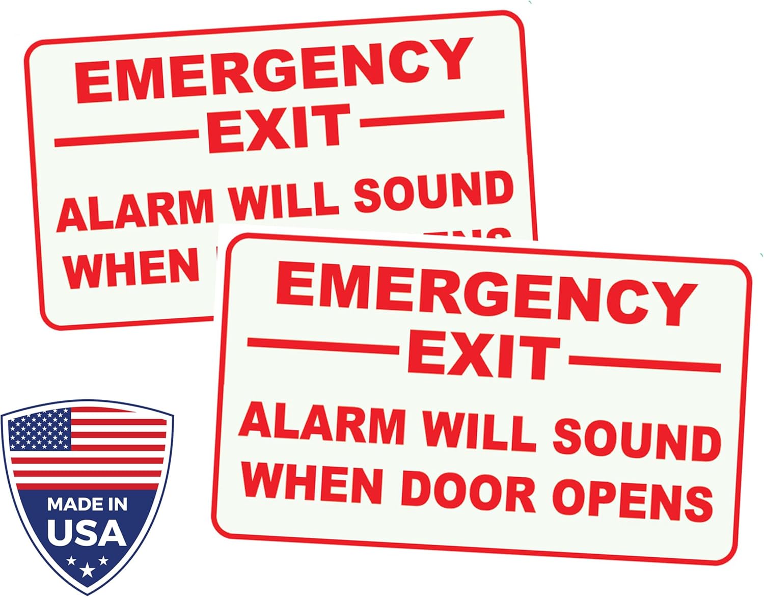 Amazon.com - 10 x 6 inch Emergency Exit - Alarm Will Sound When Door ...