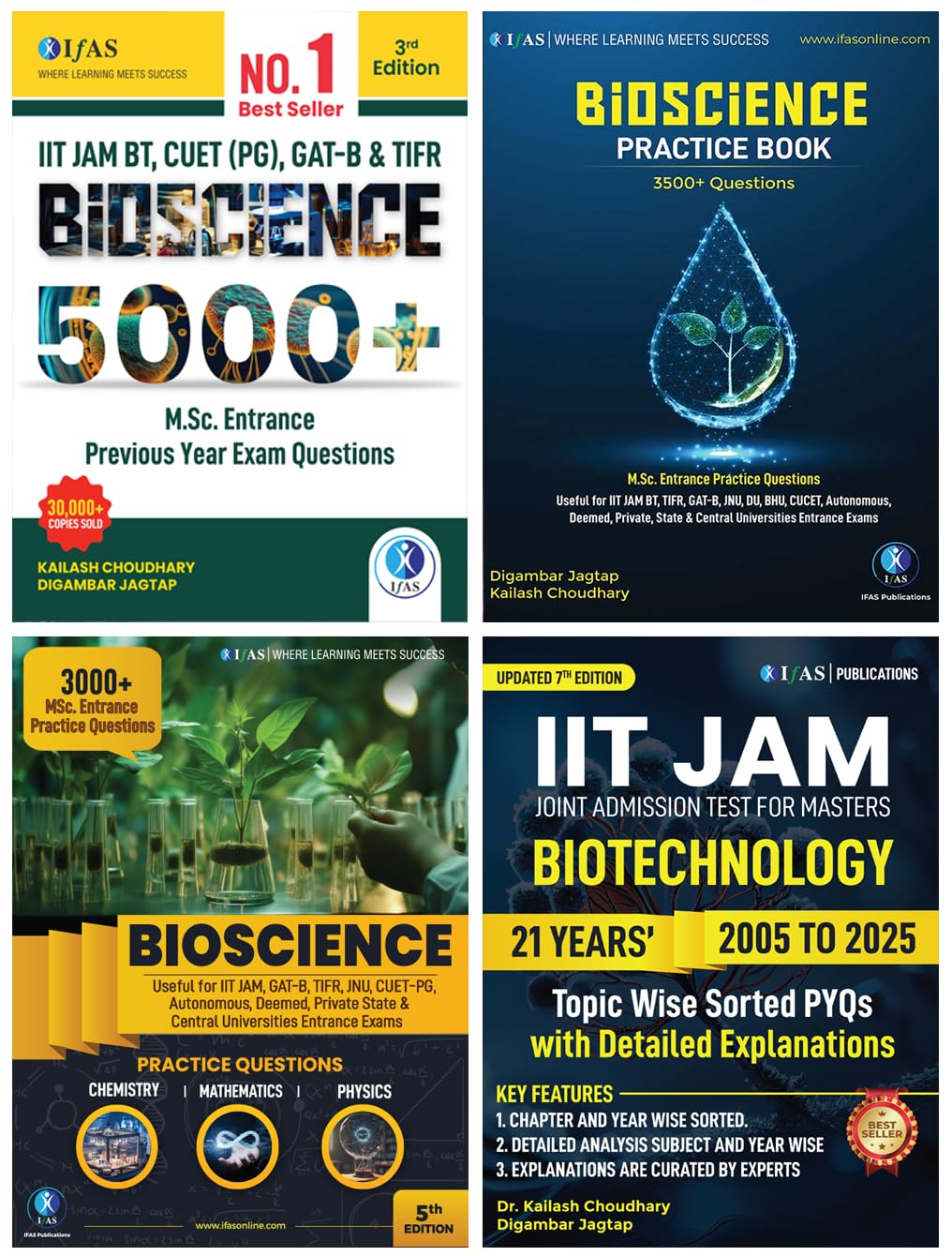 Buy IIT JAM Biotechnology Books - Previous Year Solved Papers & Practice Question Bank [Set of 4 ...