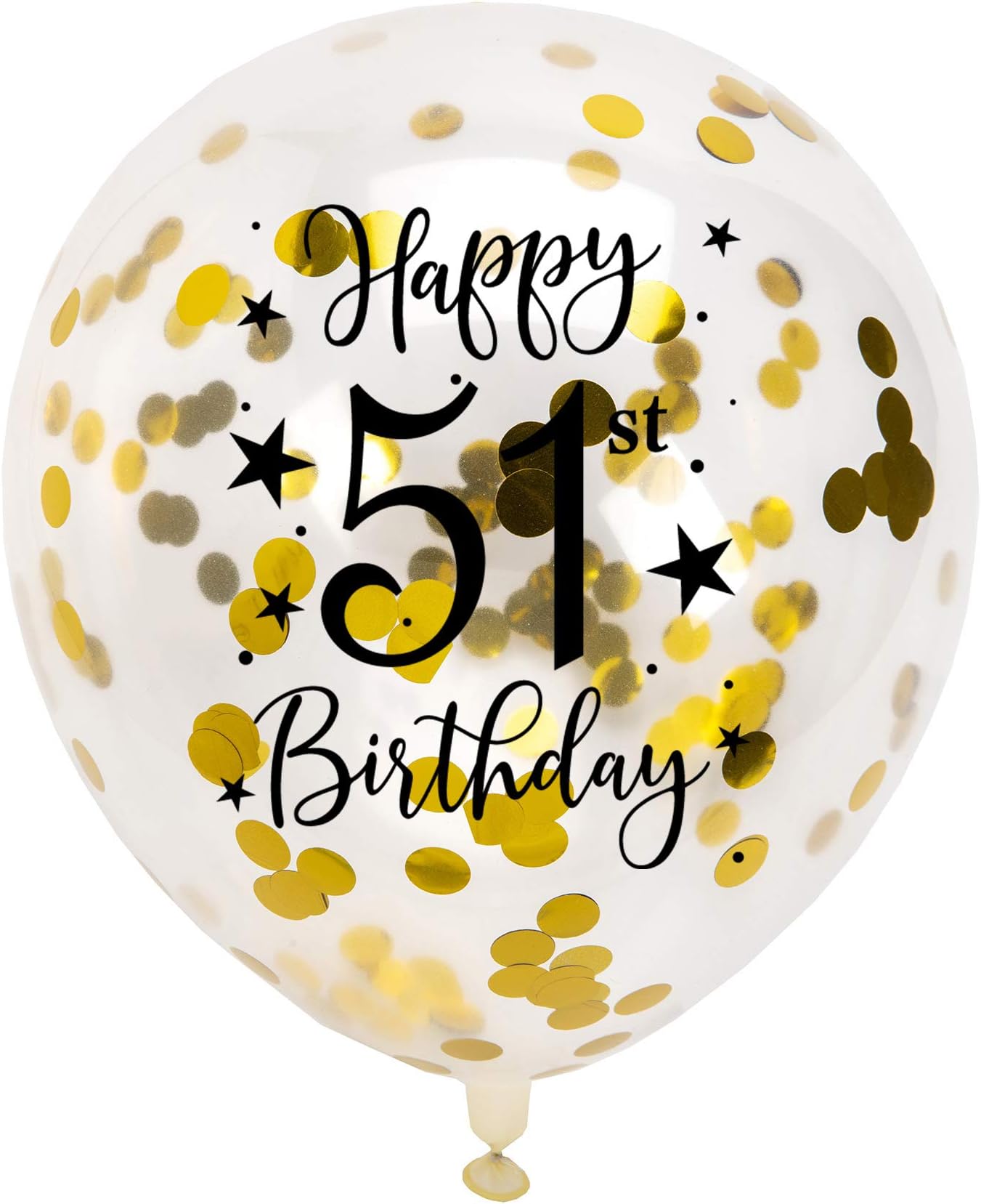 Amazon.com: 40inch Gold Foil 51 Helium Jumbo Digital Number Balloons ...