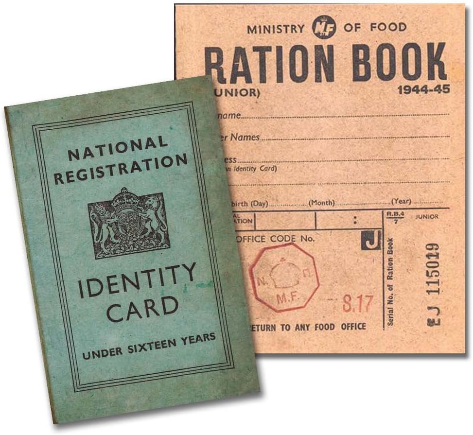WW2 Replica Junior Ration Book and Identity Card : Amazon.co.uk
