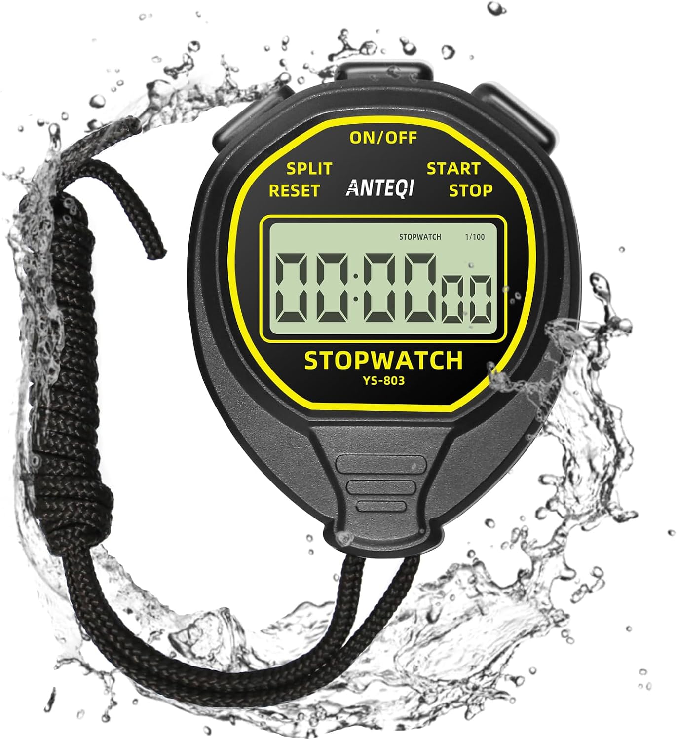 Amazon.com : Waterproof Digital Stopwatch Timer, ANTEQI Large Display ...
