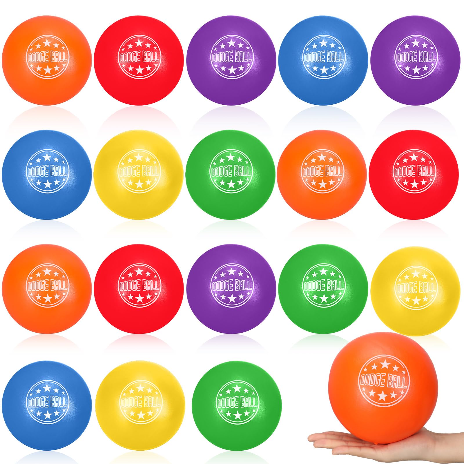 Snapklik.com : 18 Pack Foam Dodgeball Set, 6 Inch Soft Skin, Non Sting ...