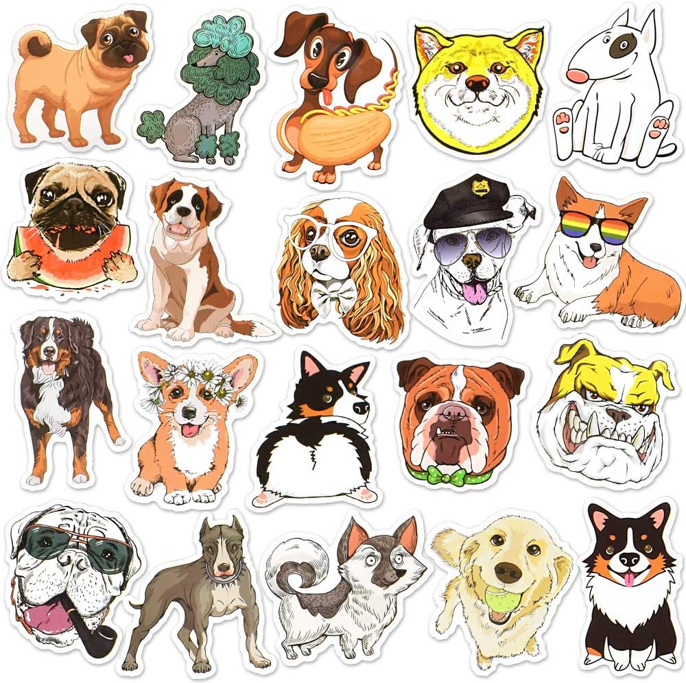 Amazon.com: SUSIHI Dog Stickers for Kindle Kids Cute Dog Stickers Water ...