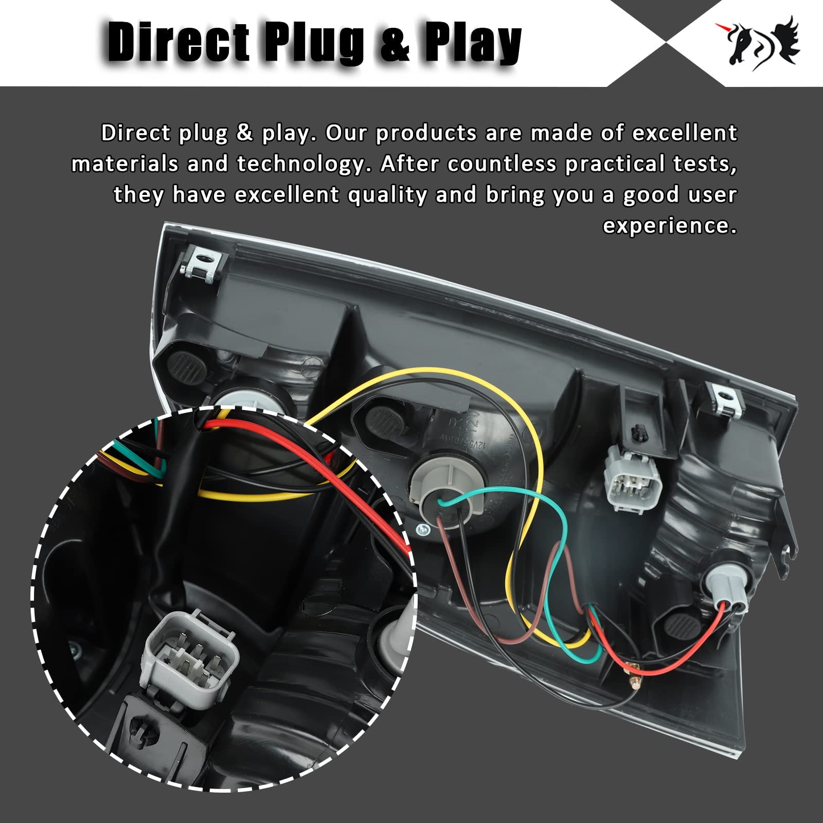 BLACKHORSE-RACING LED Tail Lights Lamps, Left Driver Side and Right ...