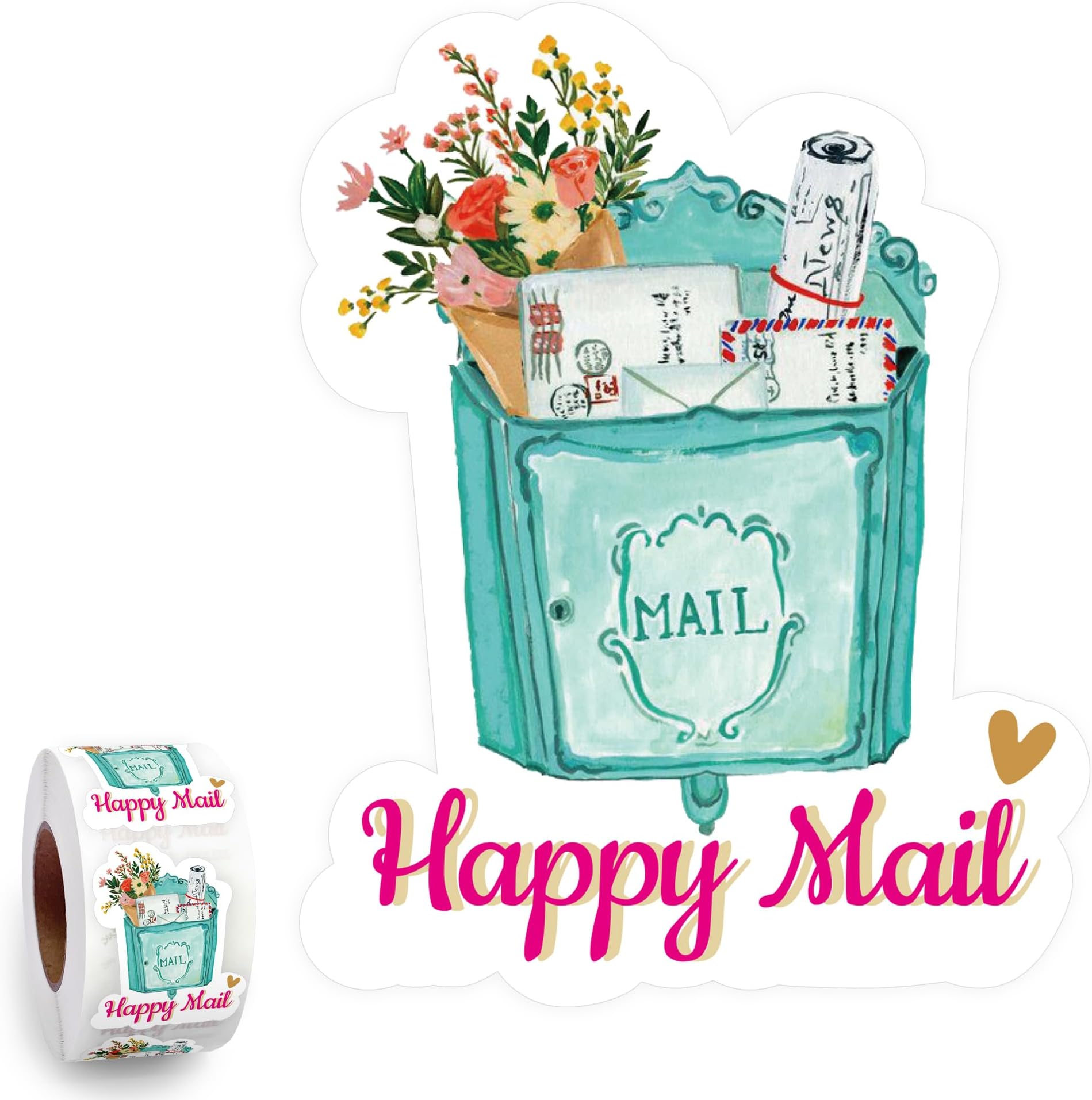 Amazon.com : Happy Mail Stickers, Small Business Stickers, Stickers for ...