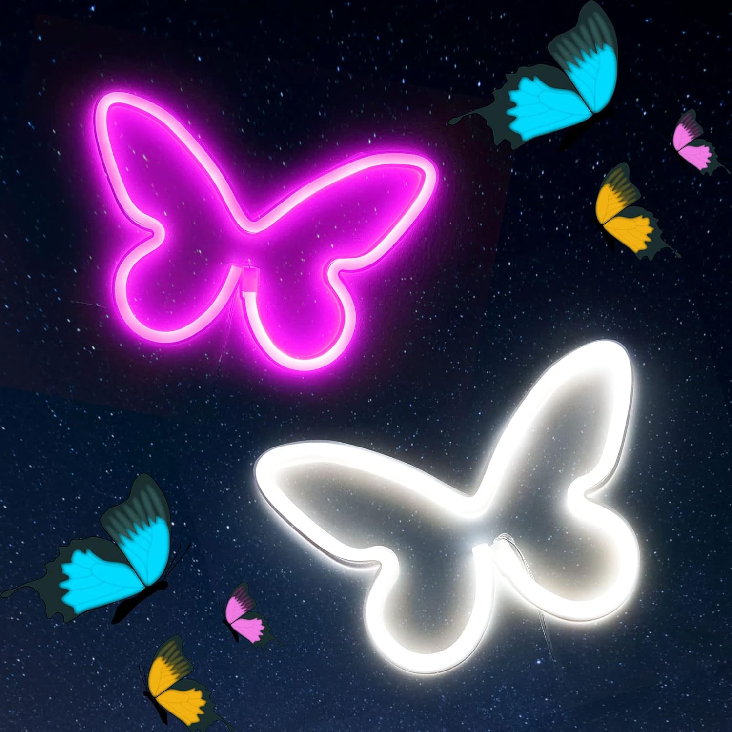 Amazon.com: Butterfly Neon Sign Light for Wall Art Light Decorative ...