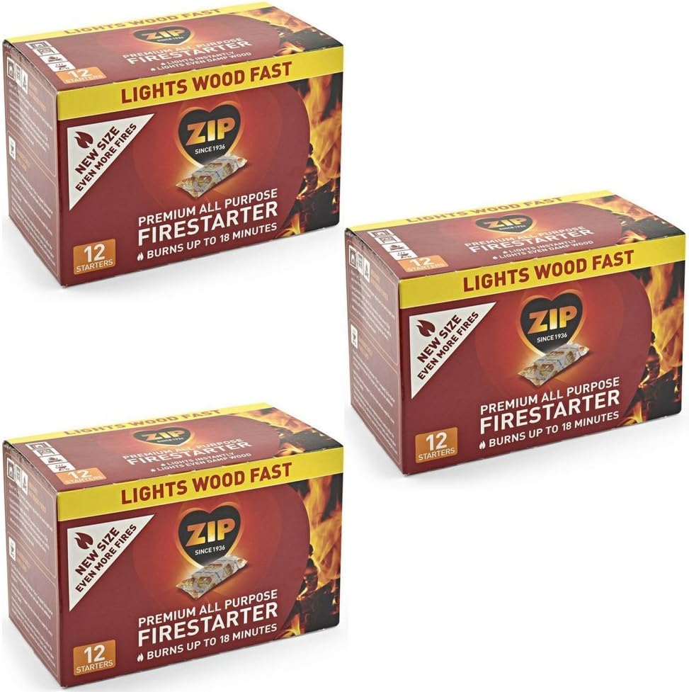 Amazon.com : Zip Natural Firestarter Instant Light Cubes, 24 Count (2 ...