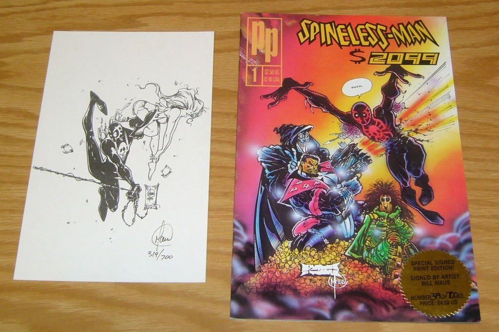 Spineless-Man $2099 #1 VF/NM signed print edition BILL MAUS #324/700 at ...