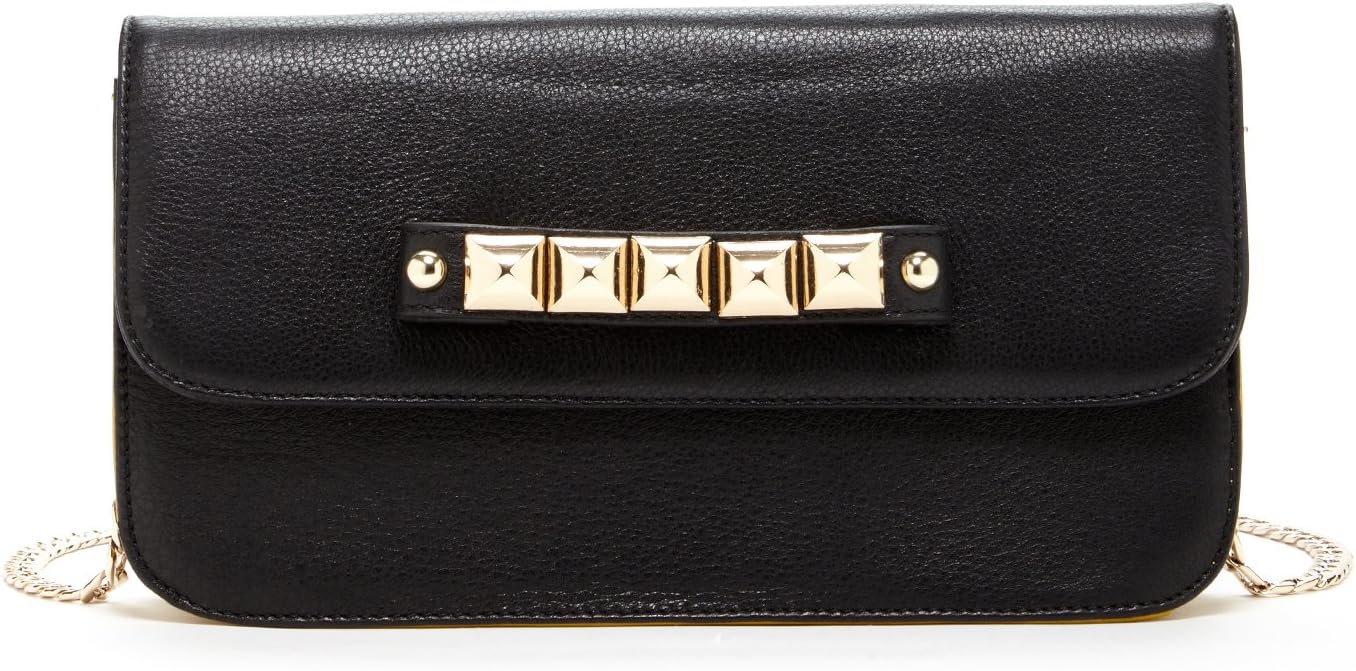 SUSU Leather Knuckle Clutch Purse Black Clutch Bag Crossbody Bag ...