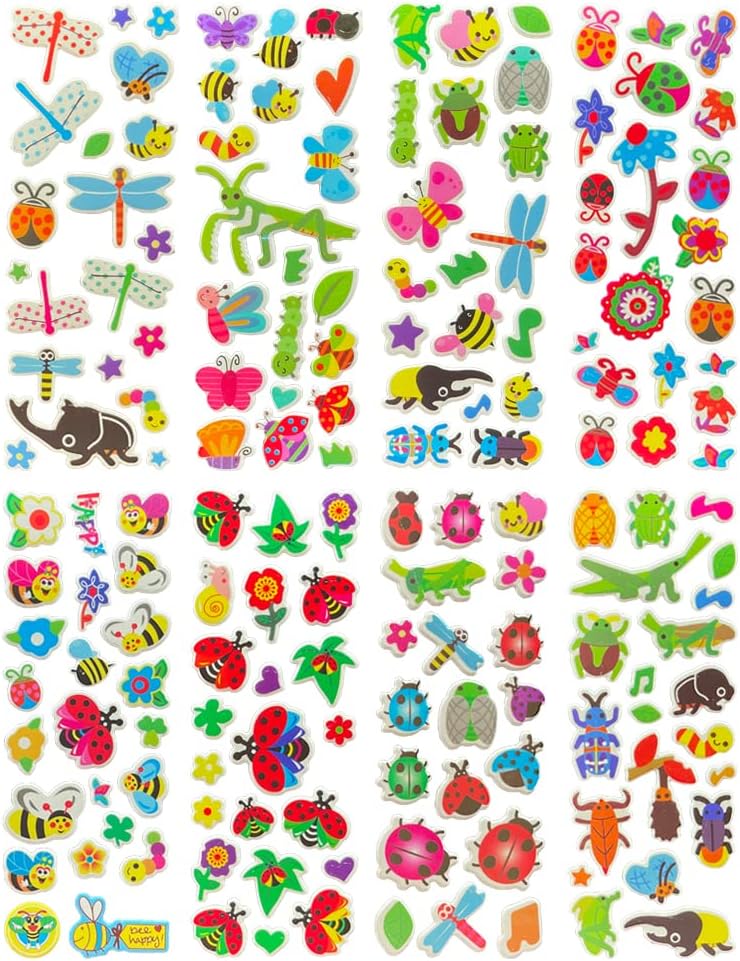 Amazon.com: Insect Bug Butterfly Scrapbook Stickers (10 Sheets)