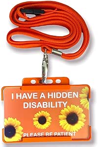 Orange Hidden Health Condition Disability Awareness Card and Orange ...